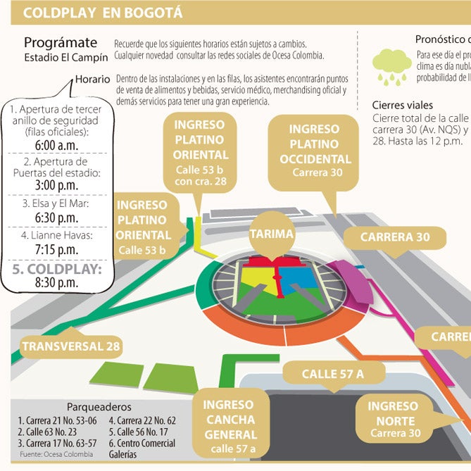 Lo que debe saber si es una de las 40.000 personas que verá a Coldplay