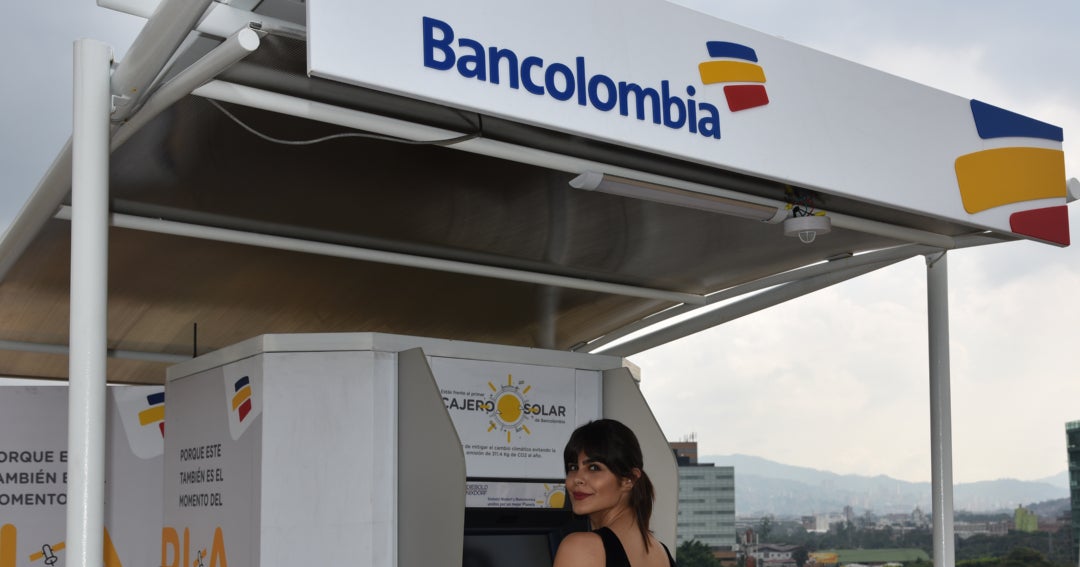 Bancolombia presenta el primer cajero solar y estará ubicado en Medellín