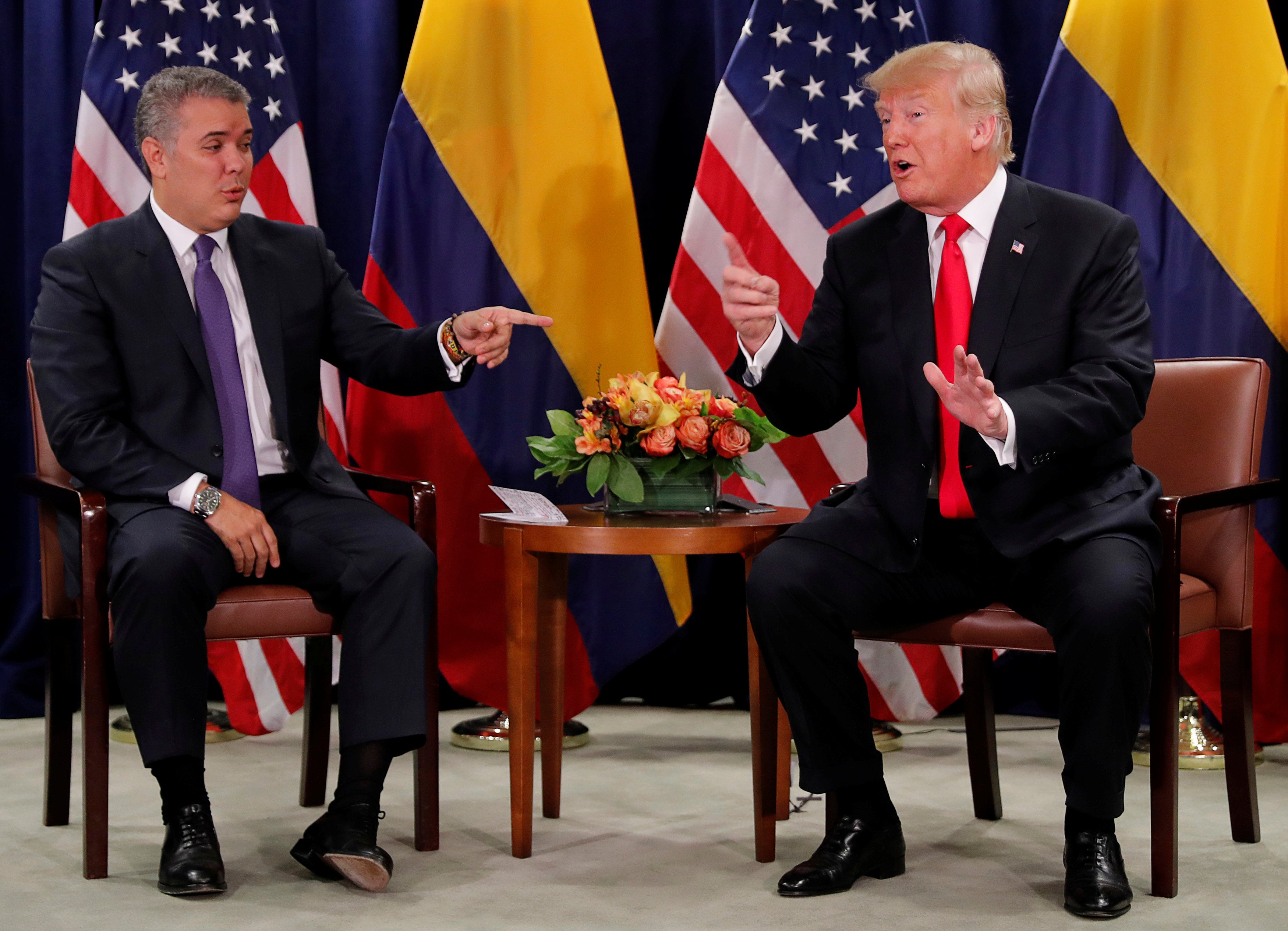 Trump desea trabajar con Iván Duque
