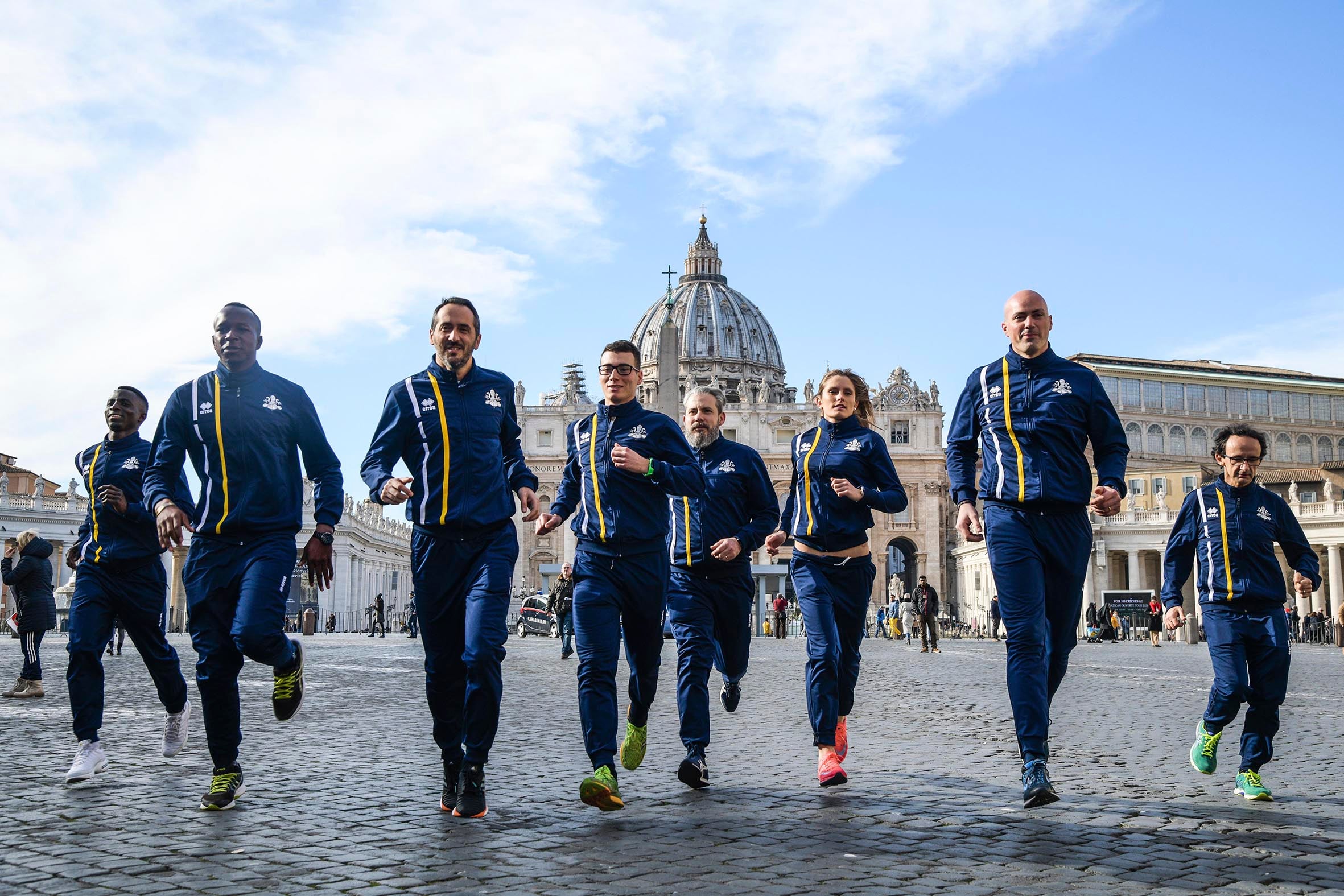 El equipo de atletismo del vaticano