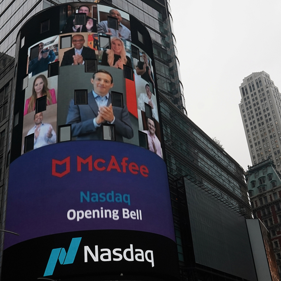 McAfee sale a la bolsa y lo celebra de forma virtual