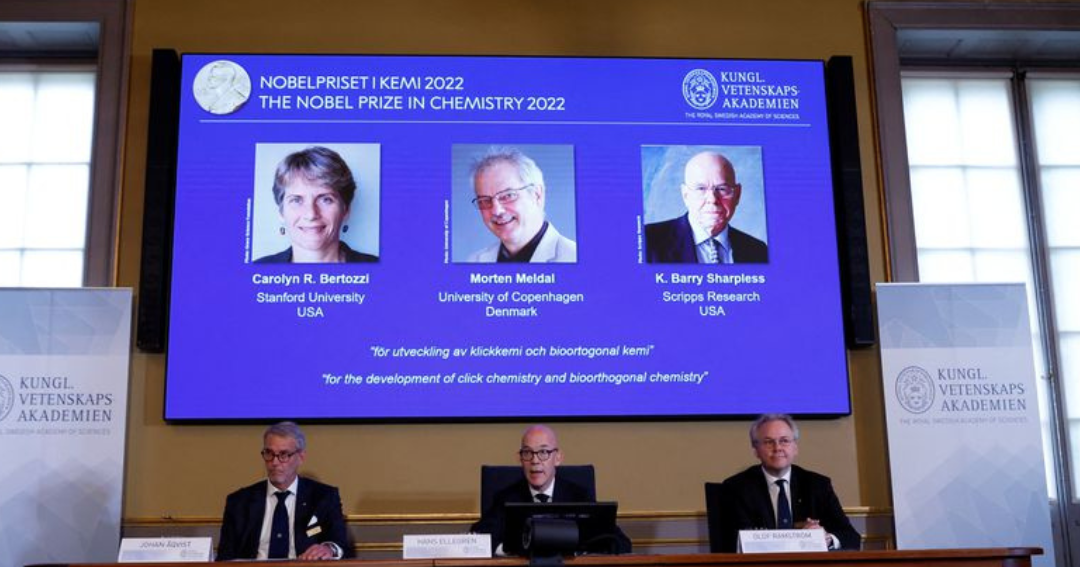 Los tres científicos que comparten el Premio Nobel por el desarrollo de la «química clic ...