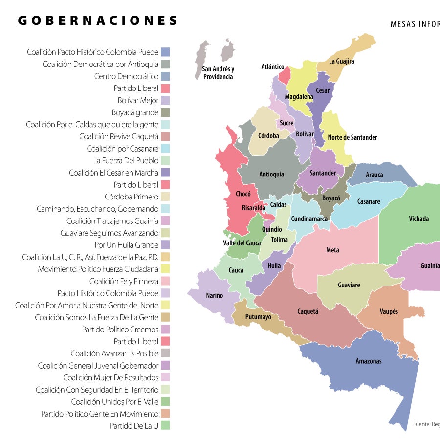Así quedó el nuevo mapa político después de los resultados de elecciones regionales