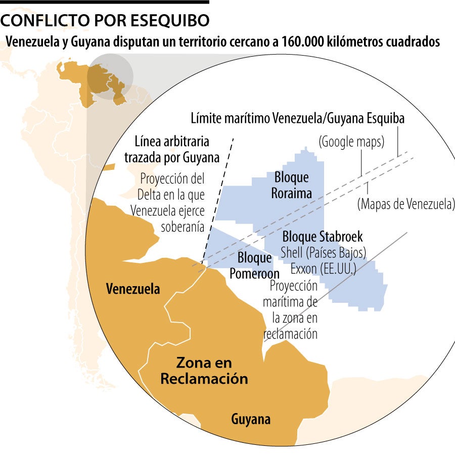 Rico en crudo y oro, así es la región de Esequibo que Venezuela y ...