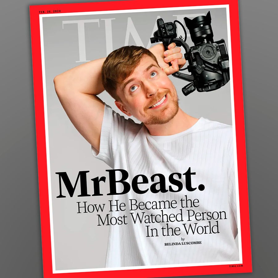 Time se mete en el estómago de MrBeast