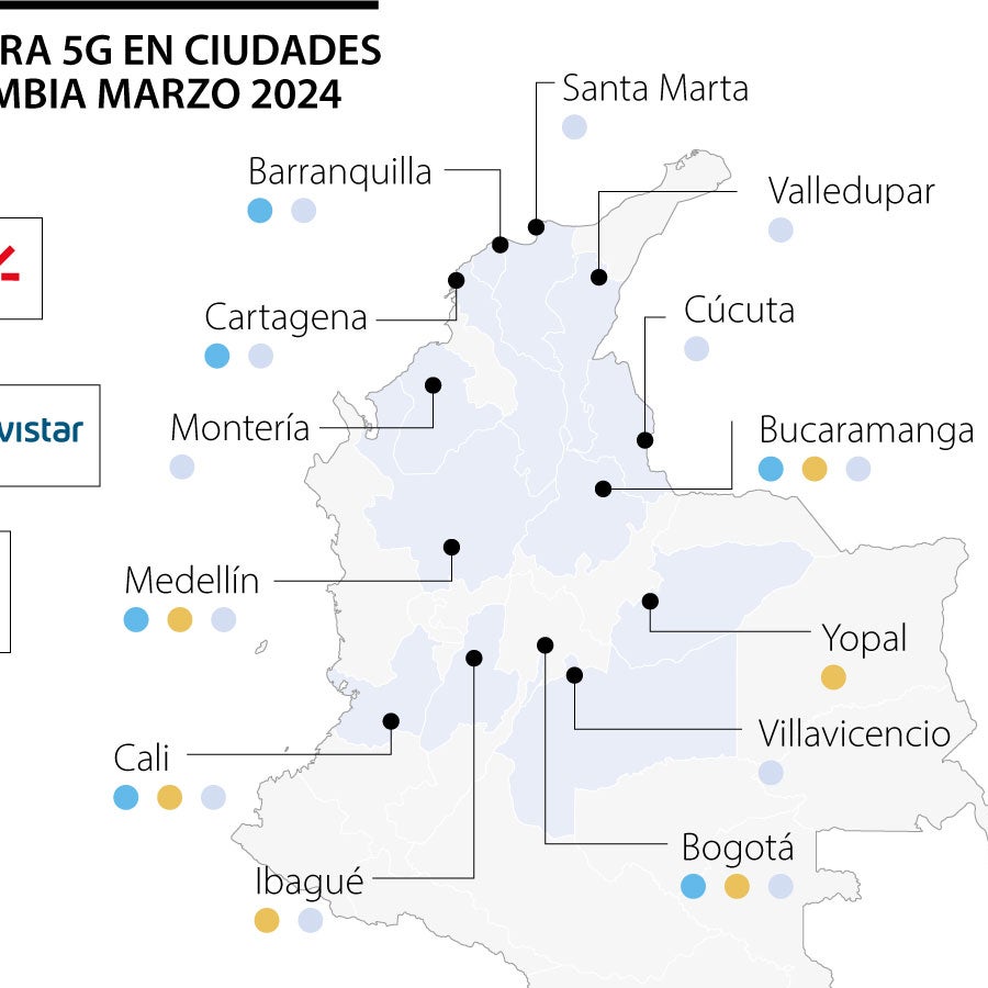 Así está la cobertura de la red 5G en Colombia durante su primer mes de ...