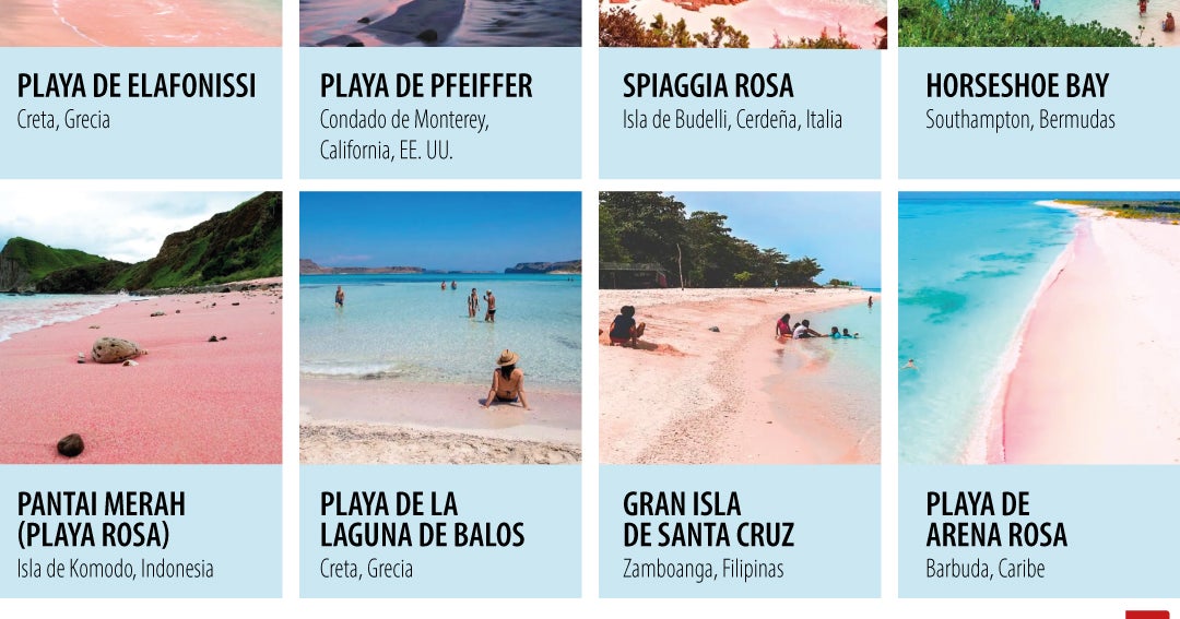 Si está planeando su próximo viaje, estas playas de arena rosa deberían ...